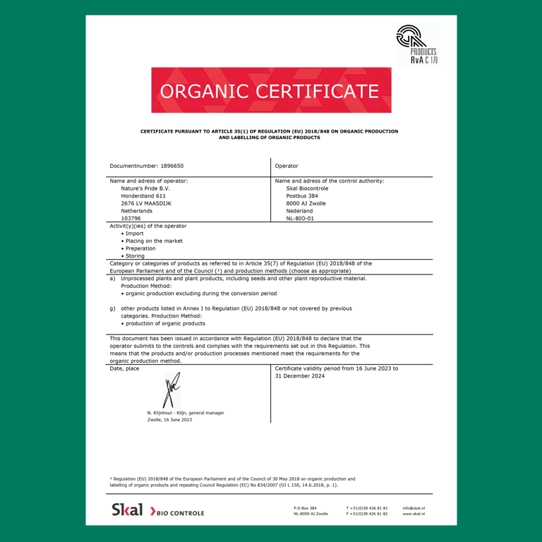 Certifications show that we take quality seriously - Nature's Pride